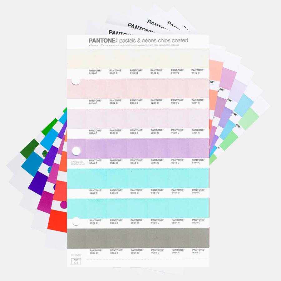 PANTONE パントン パステル&ネオン 上質紙 ページ U10 色番号 9244U 9240U 9260U 9241U 9261U ...