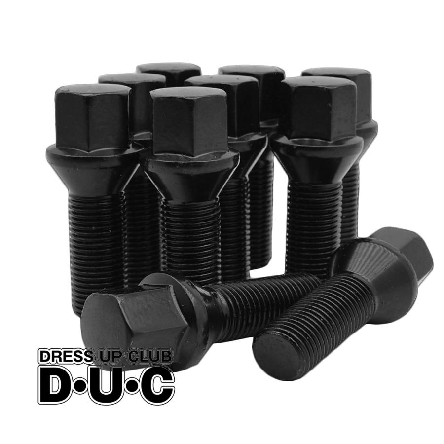 50mm ロングボルト10本セット M14xP1.5-17HEX 座面テーパー60 黒 レクサス ベンツ アウディ VW ポルシェ ブラック ラグボルト : Dress-Up-Club・DUC ...