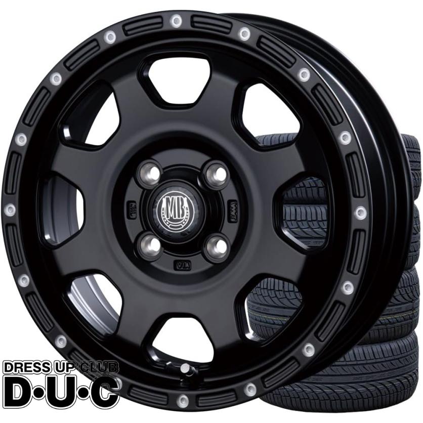 価格重視 12インチアルミホイールタイヤセット 軽トラ軽バン 145/80R12 MUD BAHN XR-910K ブラック MBK/PP ...