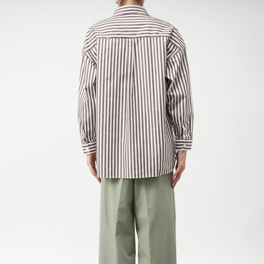 Finamore FINAMORE フィナモレ LISA GRACE コットン ロンドンストライプ ビッグシルエットシャツ 460110 ...