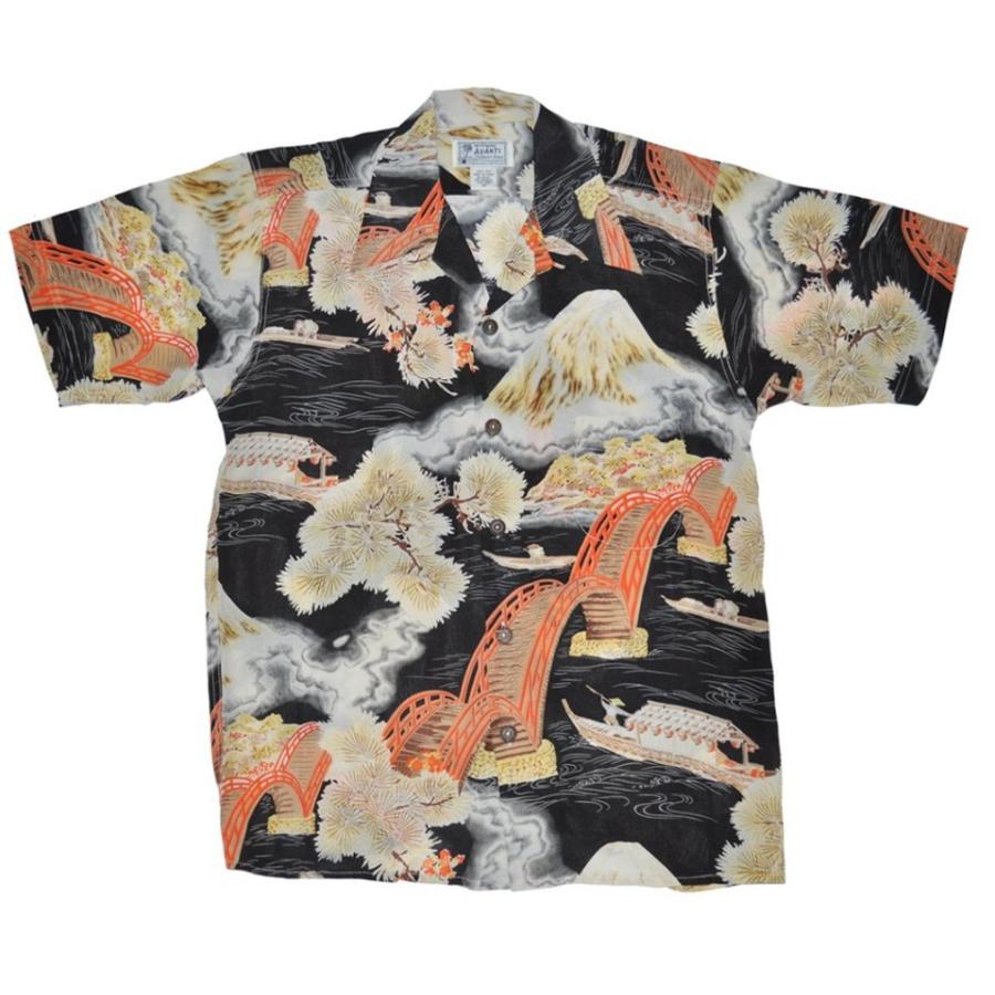 reyn spooner 送料無料！AVANTI アバンティ ビンテージ アロハシャツ 「Fuji Bridge」 100％シルク ハワイ直 ...