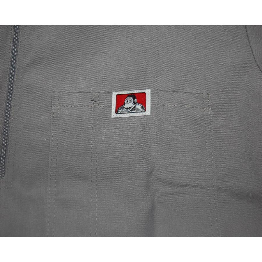 BEN DAVIS（ベンデイビス） 送料無料！BEN DAVIS ハーフジップ ワークシャツ 半袖 USA製 LIGHT GREY ...