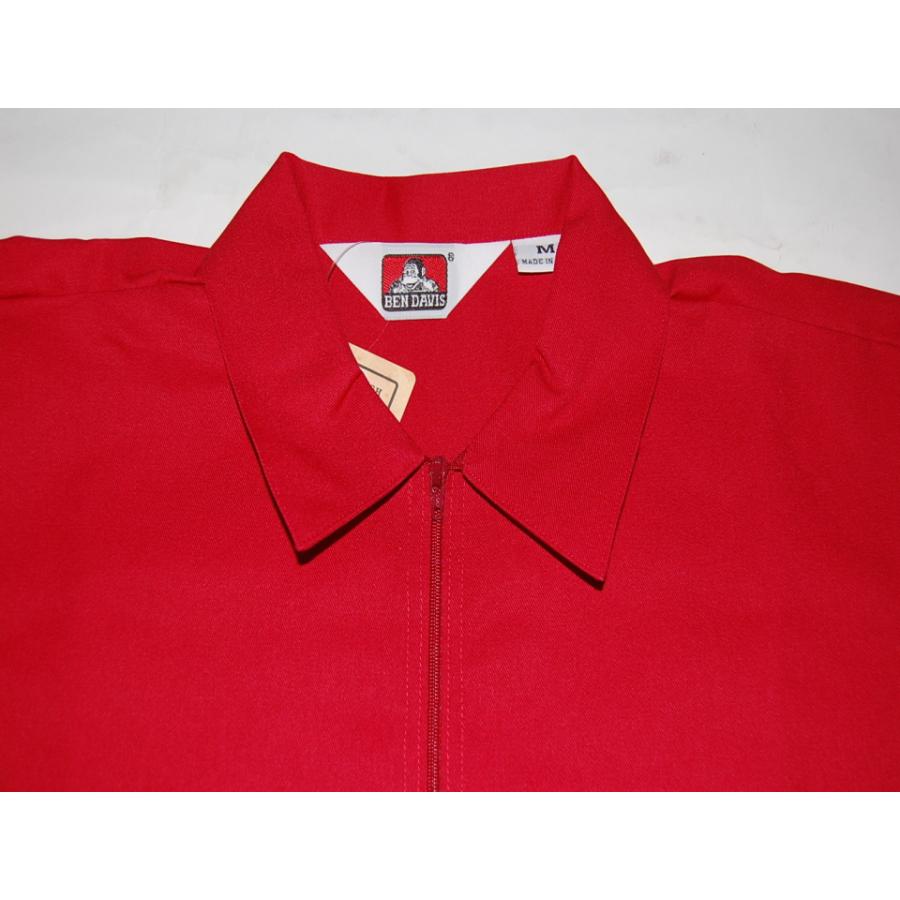 BEN DAVIS（ベンデイビス） 送料無料！BEN DAVIS ハーフジップ ワークシャツ 半袖 USA製 RED : インポートショップ ...