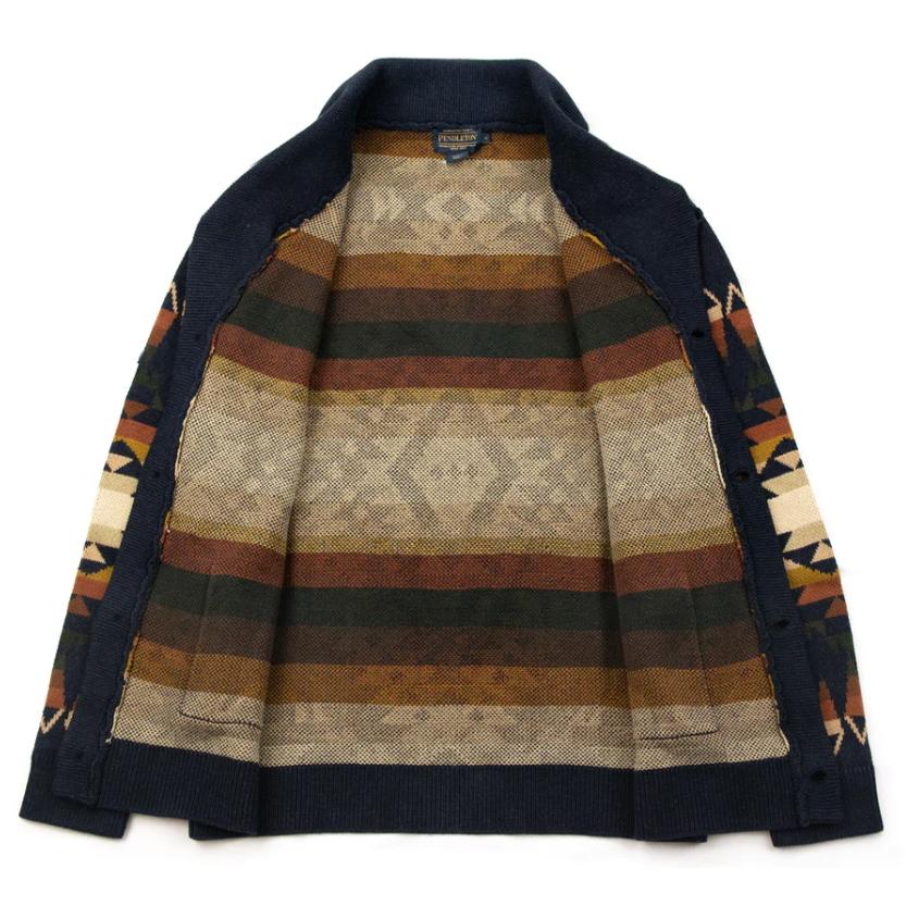 PENDLETON SALE！PENDLETON ペンドルトン MISSION TRAILS コットン ショールカラー カーディガン NAVY : インポートショップデュークス - 通販 ...