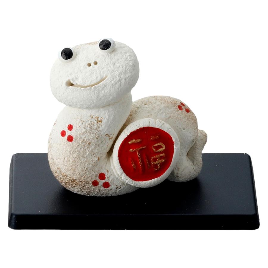 干支 巳 置物 蛇 ヘビ へび 2025年 人形師の手造り置物 弥生窯作/ 巳飾り（ミニ） /粗品 販促 景品 縁起 町内会 敬老会 神社 寺社 年末 年始 家庭用 業務用 : 美濃のちゃわん ...