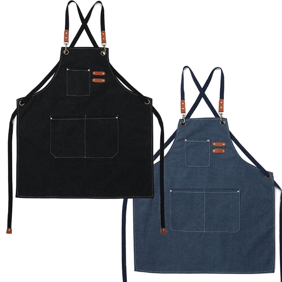 デニムエプロン 大きいサイズ おしゃれ 北欧 カフェ 保育士 デニム メンズ レディース :deo-apron-003:mw-shop - 通販 - Yahoo!ショッピング