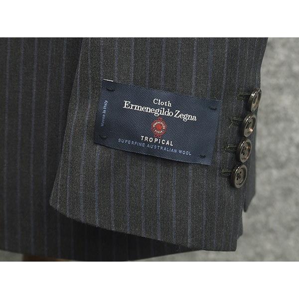 ZEGNA（ゼニア） 春夏物 濃グレー/縞 ストライプ [Ermenegildo Zegna