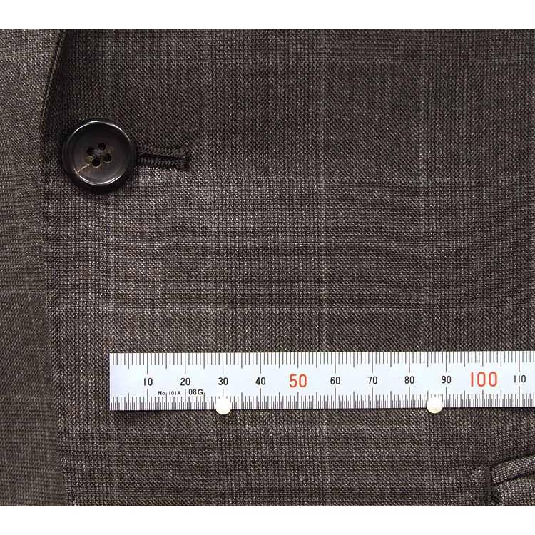 秋冬物 [Ermenegildo Zegna]ゼニア生地 TRAVELLER使用 ベーシック2釦スーツ 茶/格子 ロゴ入り裏地 EZR-N08 : ezr-n08 : 背広屋石K - 通販 ...