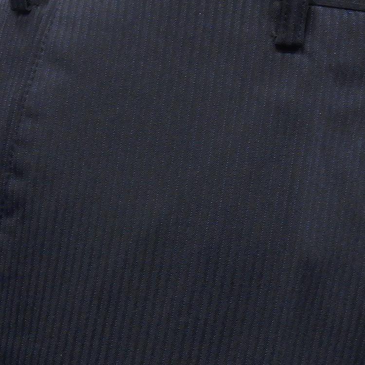 春夏 スリムノータック スラックス 濃紺/シャドーストライプ ウォッシャブル ビジネスパンツ 76cm-97cm OS1316-2 : 背広屋 ...