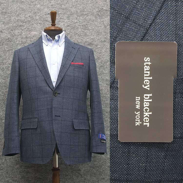 春夏物 [STANLEY BLACKER] ベーシック2釦シングルジャケット 紺/大格子 [AB体][BB体] SBK0502-88 : 背広屋石K - 通販 - Yahoo!ショッピング