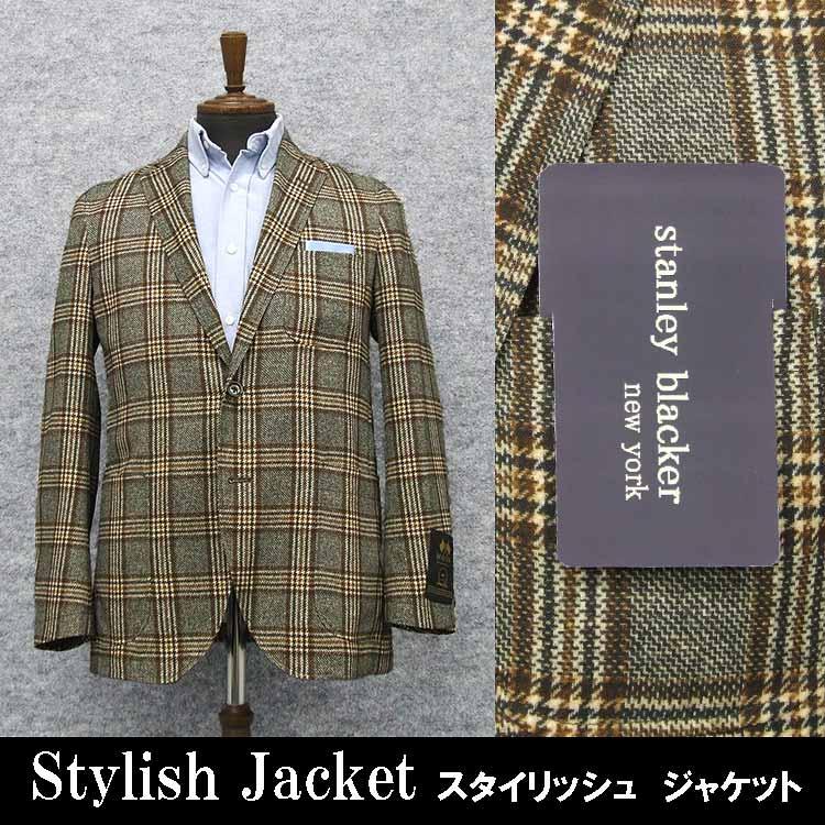 秋冬物 [STANLEY BLACKER] 2釦シングルジャケット スタイリッシュ 茶系/チェック プリント SBK3607-58 : 背広屋石K - 通販 - Yahoo!ショッピング