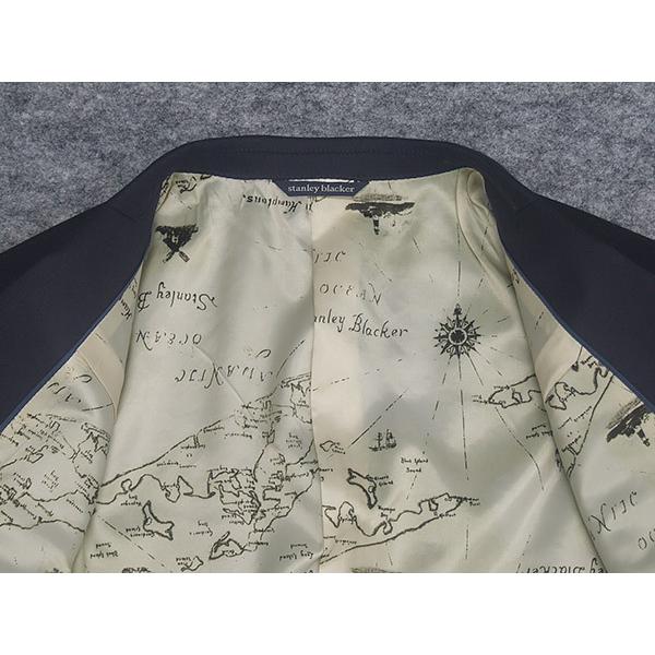 秋冬物 紺ブレ [STANLEY BLACKER]スタンリーブラッカー Super100s WOOL