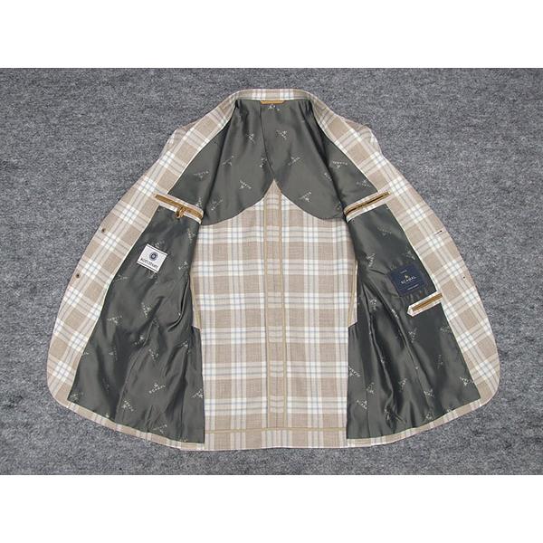 春夏物ジャケット [SCABAL] スキャバル オーダー生地使用 ベーシック2釦 茶系/格子 [A体][AB体] SCB-J58 春夏物ジャケット [SCABAL] スキャバル オーダー生地使用 ベーシック2