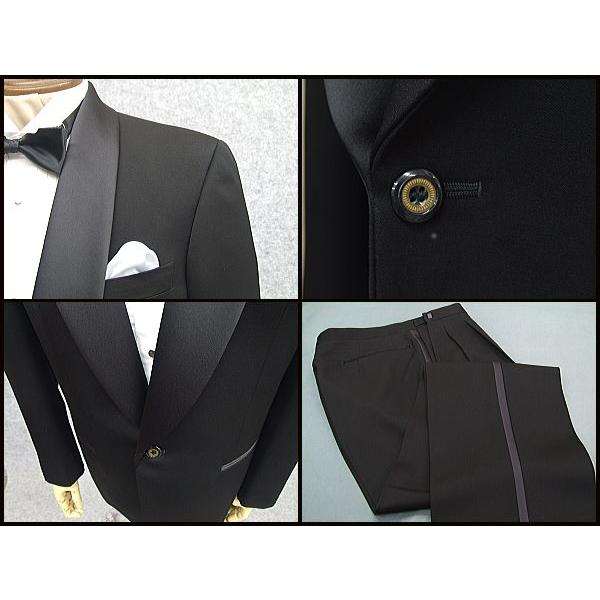 メンズ 礼装◇タキシード◇超黒◇ショールカラー◇ブラック [Y体][A体