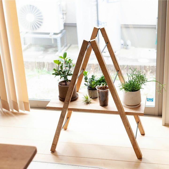 マンゴーウッドの、ラダー花台※同梱不可商品です e-花屋さん :gd2610:e-花屋さん - 通販 - Yahoo!ショッピング