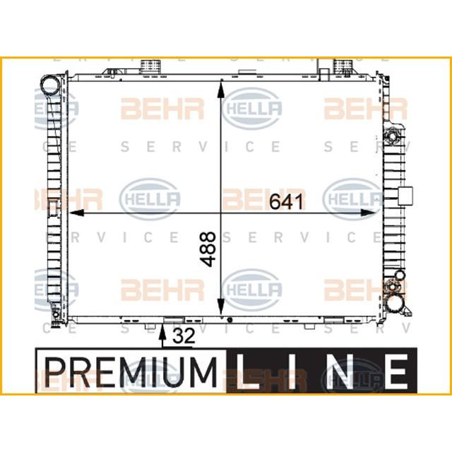 【クーリング】ラジエター・PREMIUM LINE/BEHR HELLA製【ベンツ純正互換2105000103・2105001203 ...