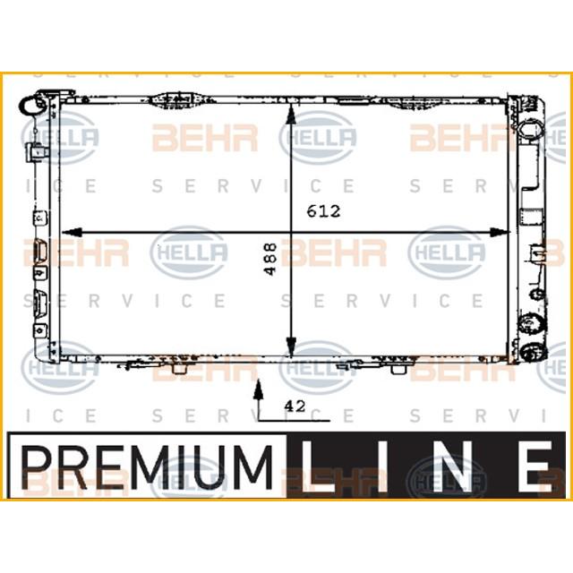 【クーリング】ラジエター・PREMIUM LINE/BEHR HELLA製【ベンツ純正互換1245000302・1245001402 ...