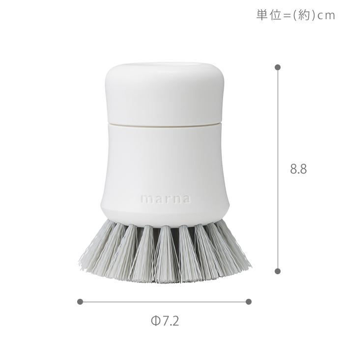 marna マーナ キッチンブラシ 抗菌 ザル フライパン 便利 台所ブラシ ホワイト クリア きれいに暮らす 持ちやすい K788 ふつう : ヤマソロ ホームライフ店 - 通販 ...