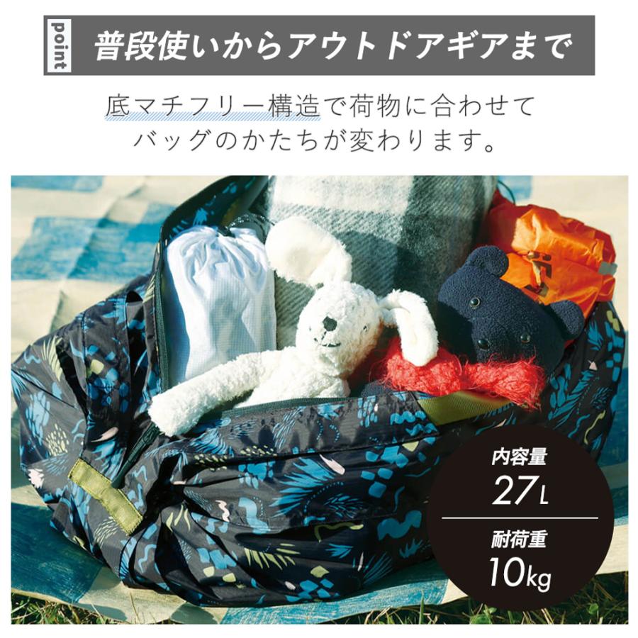 marna マーナ Shupatto シュパット パッカブルバッグ 27L S502 ファスナー付き 撥水 エコバッグ 軽量 大きめ 一気にたためる 雨カバー : ヤマソロ ホームライフ店 ...