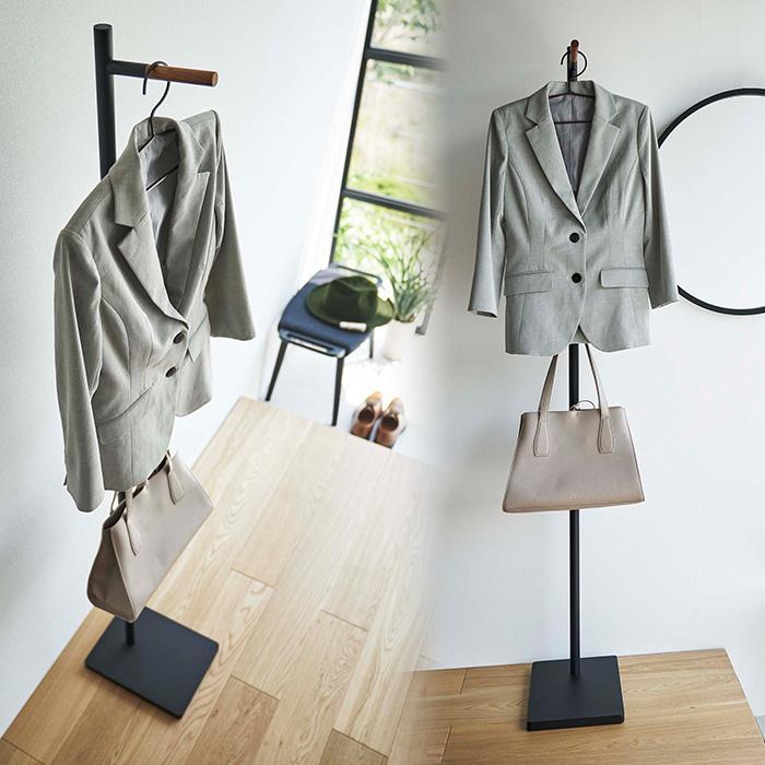 tower 山崎実業 公式 タワー エントランスコートハンガー ラック コート 掛け 洋服 ちょい掛け 衣類収納 スリム 天然木 5912 5913 : ヤマソロ ホームライフ店 - 通販 ...