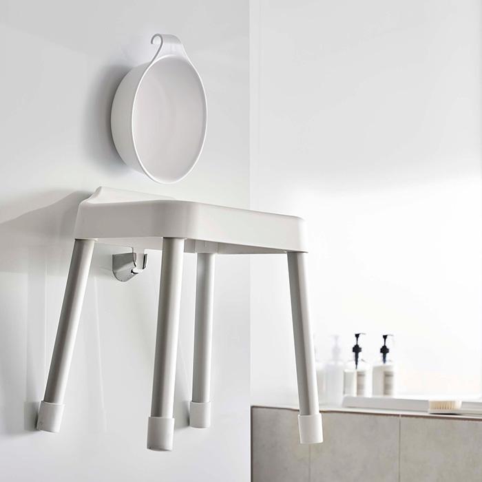 tower 山崎実業 公式 ミスト 引っ掛け 風呂イス SH35 マグネット&引っ掛け湯おけ セット MIST 35cm いす バスチェア ...