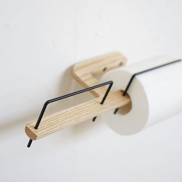 10/18はP10％還元！ rum トイレットペーパーホルダー おしゃれ 木製 アイアン 2連 トイレ 二連 DIY アッシュ材 ルム L2160 L2161 アクシス axcis : ヤマ ...