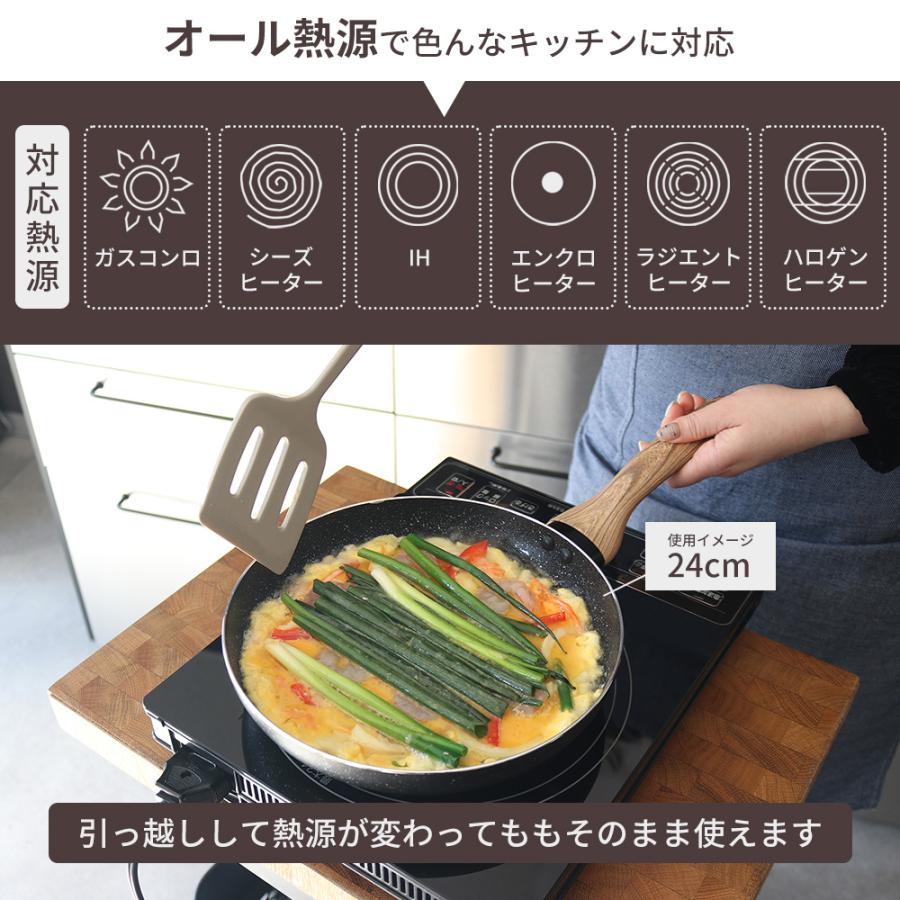 sumuu 5/25はP+9％還元！ スムウ マーブルコートフライパン 26cm 浅型 IH ガス 直火 対応 焦げつきにくい ふっ素加工 アルミ製 軽い 料理 MCK-159 マクロス ...