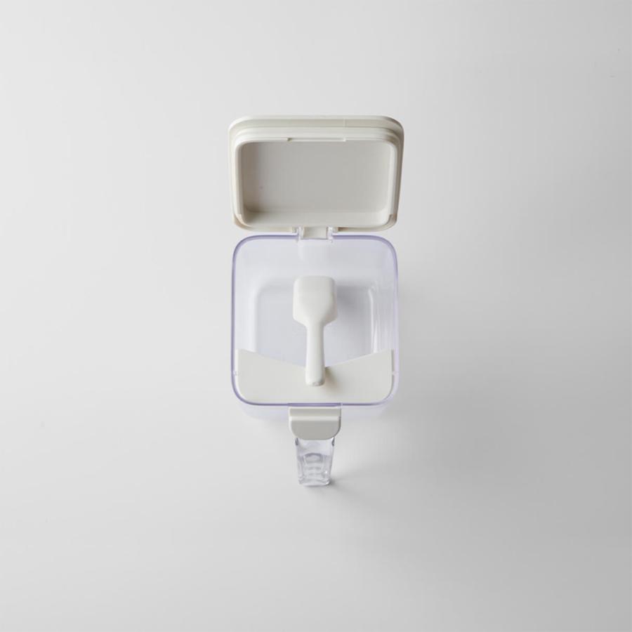 marna マーナ 調味料ポット ワイド 600ml 2個セット 調味料ケース 調味料入れ キャニスター 容器 ケース 保存 密閉 スプーン付き K775 : ヤマソロ Yahoo!店 ...