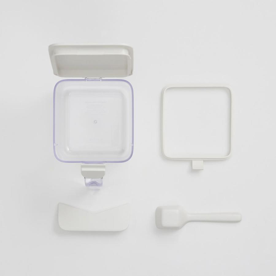 marna マーナ 調味料ポット ワイド 600ml 2個セット 調味料ケース 調味料入れ キャニスター 容器 ケース 保存 密閉 スプーン付き K775 : ヤマソロ Yahoo!店 ...