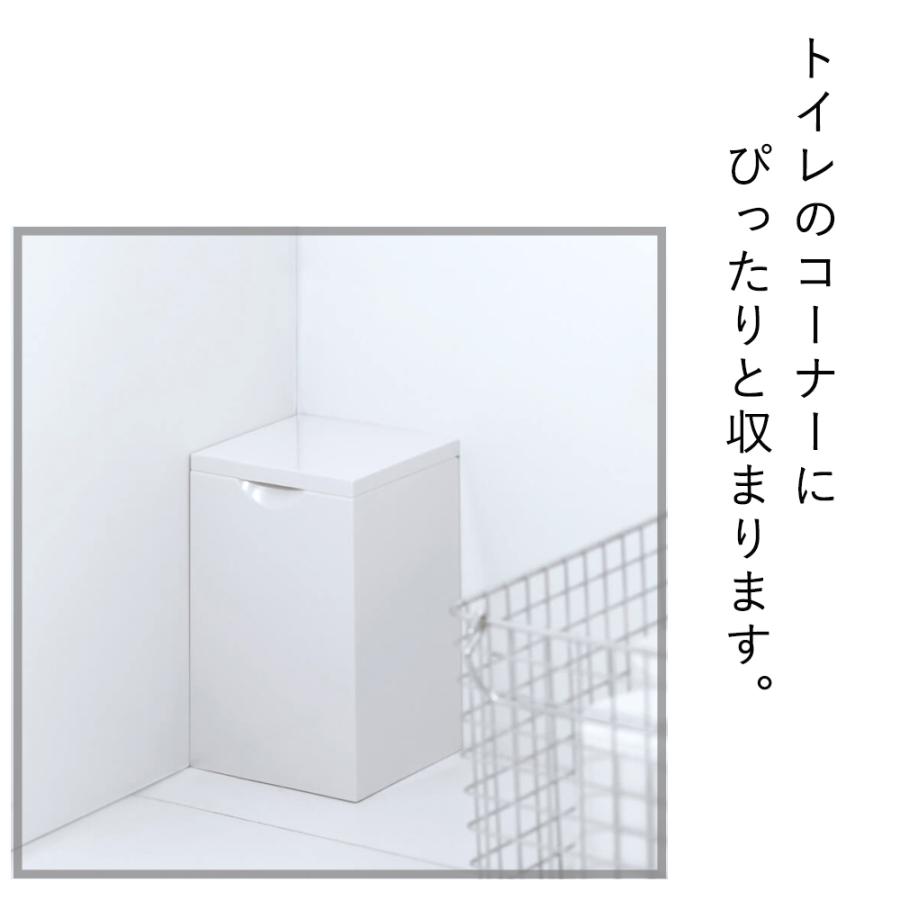 marna マーナ スクエア トイレポット W062W サニタリーボックス トイレ用 ゴミ箱 内ケース付き 大容量 1.5リットル 汚物入れ ホワイト シンプル :3154-0980:ヤマソロ ...