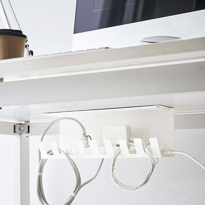 tower 山崎実業 公式 タワー デスク下電源タップ収納ラック OAタップ ケーブル テーブル下 ルーター マグネット 木ネジ 6049 6050 : ヤマソロ Yahoo!店 - 通販 ...