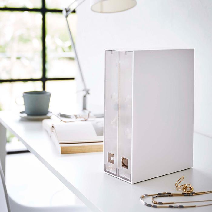 tower 山崎実業 公式 タワー ネックレス＆ピアス収納ケース アクセサリー 引き出し 2列 ネックレス ピアス 引っ掛け おしゃれ 6131 6132 : ヤマソロ Yahoo!店 ...