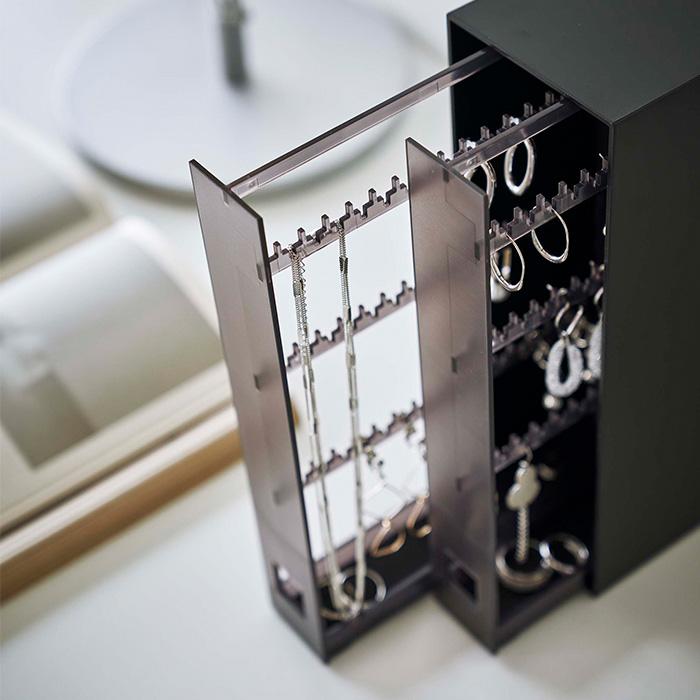 tower 山崎実業 公式 タワー ネックレス＆ピアス収納ケース アクセサリー 引き出し 2列 ネックレス ピアス 引っ掛け おしゃれ 6131 6132 : ヤマソロ Yahoo!店 ...