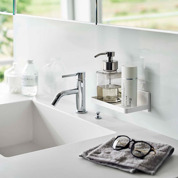 山崎実業 公式 ミスト フィルムフック トレー W18 MIST サニタリートレー バスラック キッチンラック 水切り 冷蔵庫 浮かせる収納 5964 : 3605-8660 : ヤマソロ ...