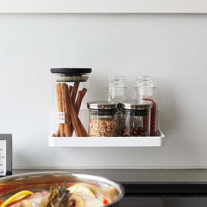 山崎実業 公式 ミスト フィルムフック トレー W18 MIST サニタリートレー バスラック キッチンラック 水切り 冷蔵庫 浮かせる収納 5964 : 3605-8660 : ヤマソロ ...