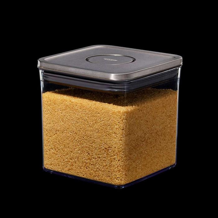 OXO（キッチン用品） OXO オクソー ステンレス ポップコンテナ ビッグスクエア ショート 2.6L 3118300 保存容器 密閉 調味料 食品 保存 キャニスター ストッカー : ヤマ ...