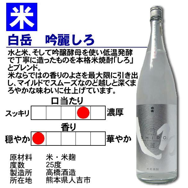 送料無料 吟香純米焼酎飲みくらべセット(2) 1800ml(1.8L)×5本 : リカーズ アルマ - 通販 - Yahoo!ショッピング
