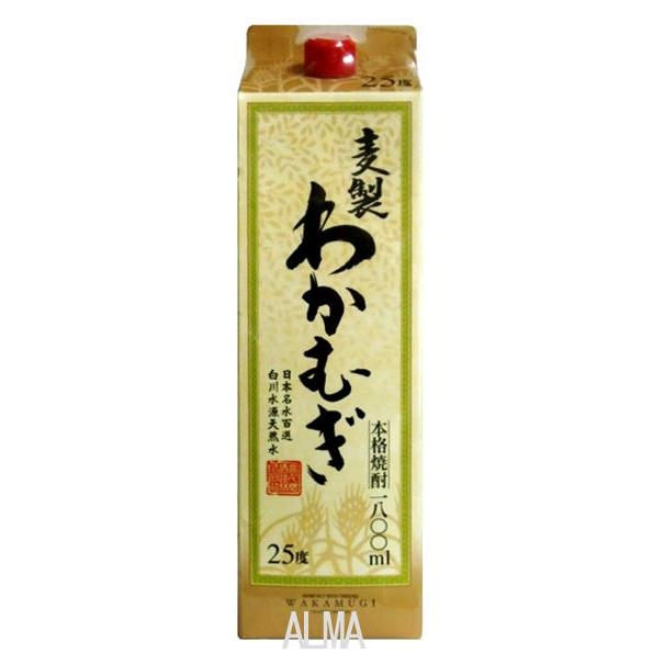 麦製わかむぎ 25度 1800ml(1.8L) パック 麦焼酎 宮崎県 高千穂酒造 : リカーズ アルマ - 通販 - Yahoo!ショッピング