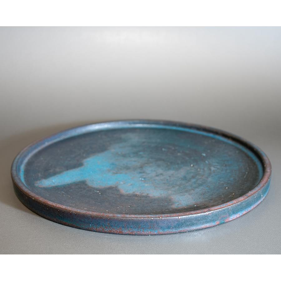 水盤 青銅マット釉丸 水盤・陶版 水盤作家 盆栽鉢 b003 : e-盆栽 ヤフー店 - 通販 - Yahoo!ショッピング