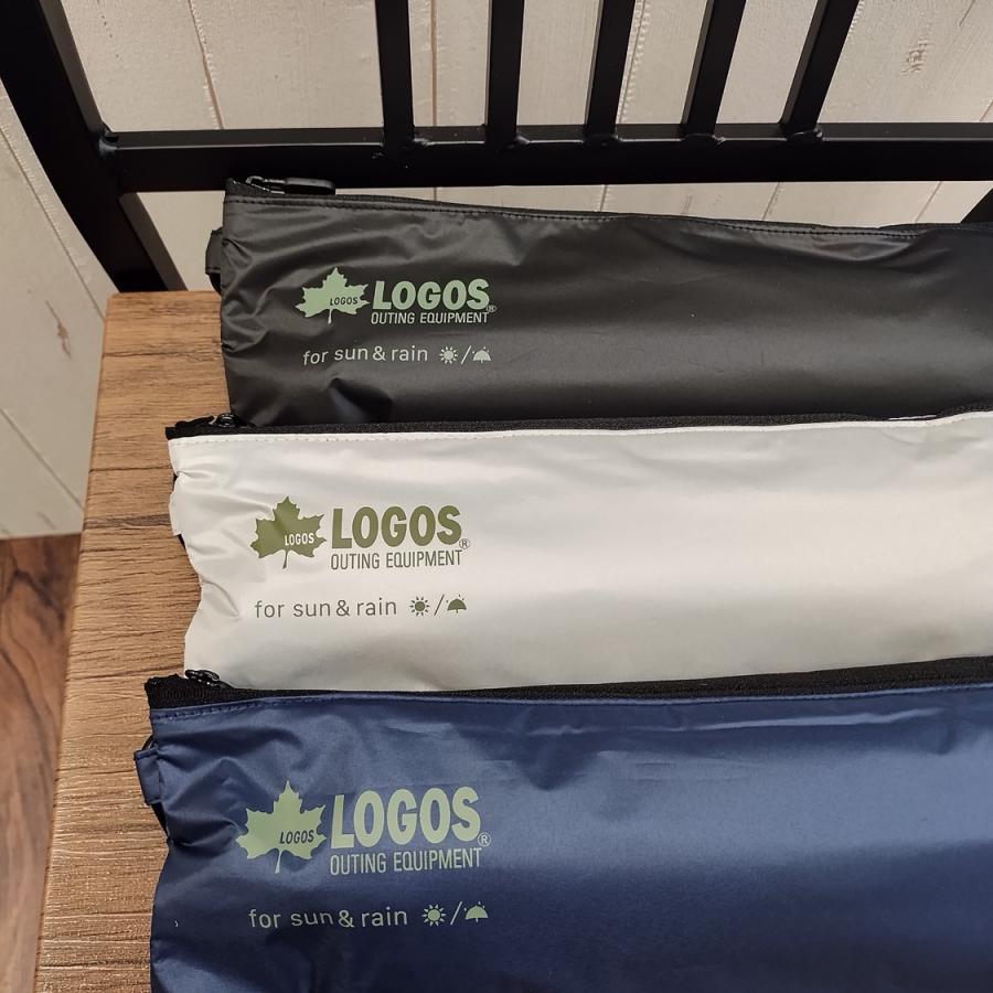 折りたたみ傘 晴雨兼用 日傘【1級遮光】60cm LOGOS 高機能 撥水 大判 ブランド ロゴス アウトドア uvカット ロゴ チャック付きカバー 遮光 : 011-686854 ...