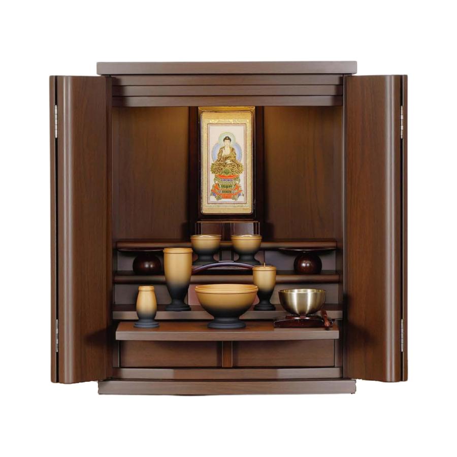 仏壇 ウォールナット調 上置/16号 : 仏壇・仏具の専門店ぶつえいどう - 通販 - Yahoo!ショッピング