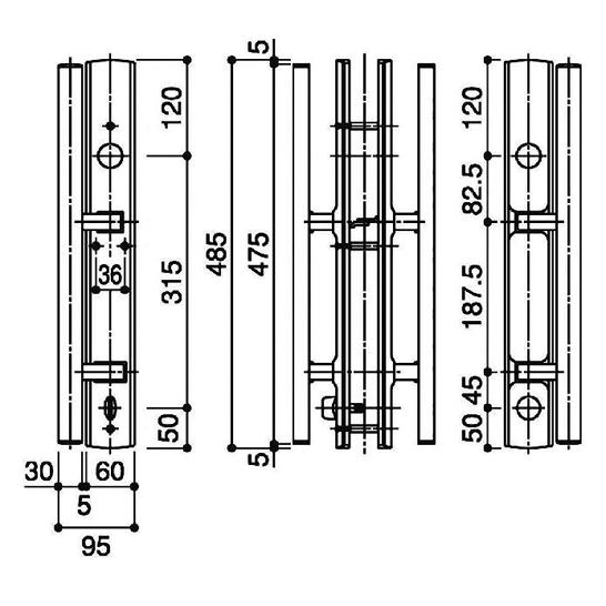 YKKAP プッシュプルハンドル 右勝手 HHJ-0116 : hhj-0116 : MONOYA - 通販 - Yahoo!ショッピング