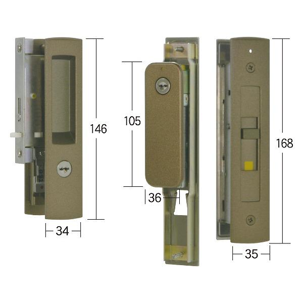 AS-140 FUKI ミワ 召合戸先内外錠2点セット : コネクト Yahoo!店 - 通販 - Yahoo!ショッピング