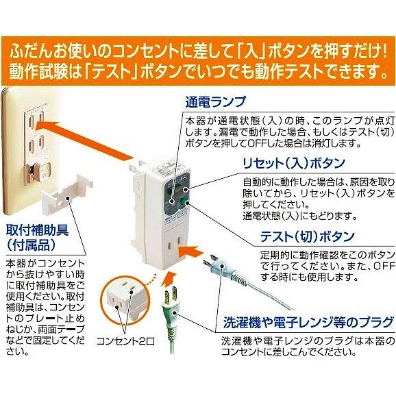 GRXB1515 テンパール工業 落雷対策 プラグ形漏電遮断機 ビリビリガード グレー : コネクト Yahoo!店 - 通販 - Yahoo!ショッピング