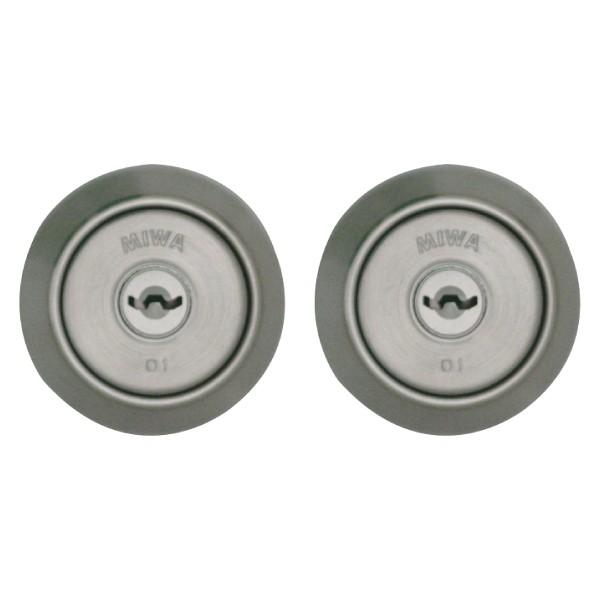 MIWA 交換シリンダー U9シリンダー LAタイプ(LA、DA） シルバー U9LA CY ST 2個同一 キー6本付 C-181 30500181 : コネクト Yahoo!店 - 通販 ...