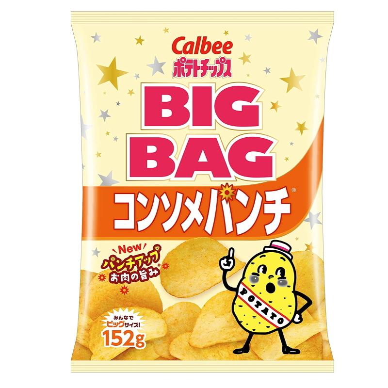 カルビー ポテトチップス BIGBAG ビック ビッグ 152g うすしお味 1ケース 12袋 送料無料 沖縄 離島除く 上質
