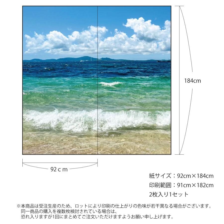 アサヒペン ふすま紙 海もようふすま紙 sea-03F Ripples 92cm×184cm 2枚1組 水で貼るタイプ リップルズ 障子 障子貼り替え 補修 インテリア DIY : e ...