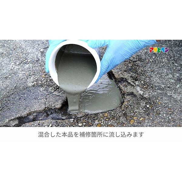 アサヒペン コンクリート補修材 床用流し込みセメント グレー 750g C014 コンクリート 補修 ひび割れ セメント コンクリート補修 ...