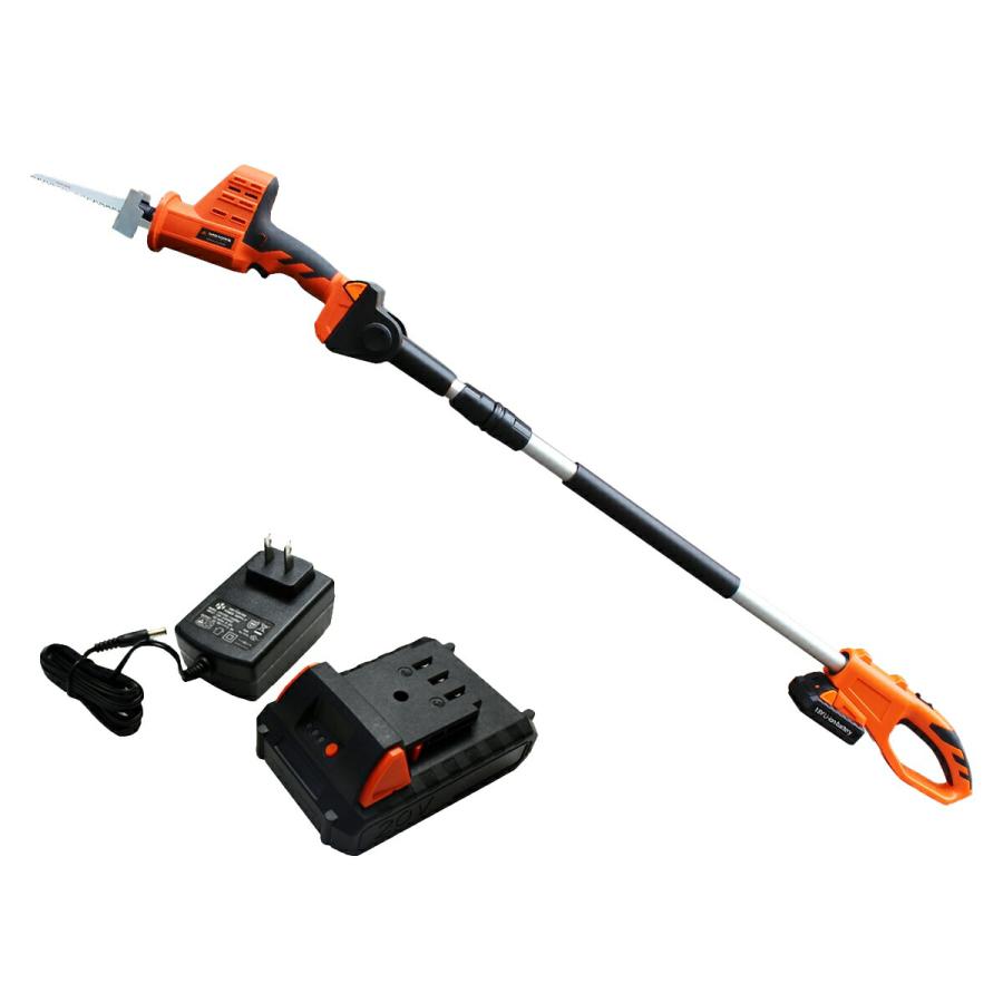 電動ノコギリ YARDFORCE コードレス18V 高枝電動のこぎり 最大約210cm Y3LS-C08-0000 エアロボックス 充電式 レシプロソー 電動のこぎり トリマー : e ...