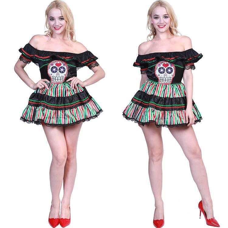 大人用 女性用 ハロウィン衣装 メキシコ 死者の日 ハロウィン 衣装